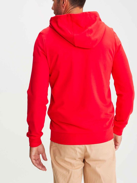 Sweat Homme Molletonné A Capuche Rouge | tbs