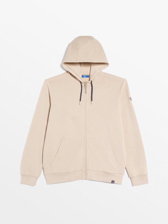 Sweat Homme Molletonné A Capuche Beige | tbs