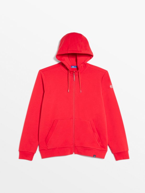 Sweat Homme Molletonné A Capuche Rouge | tbs